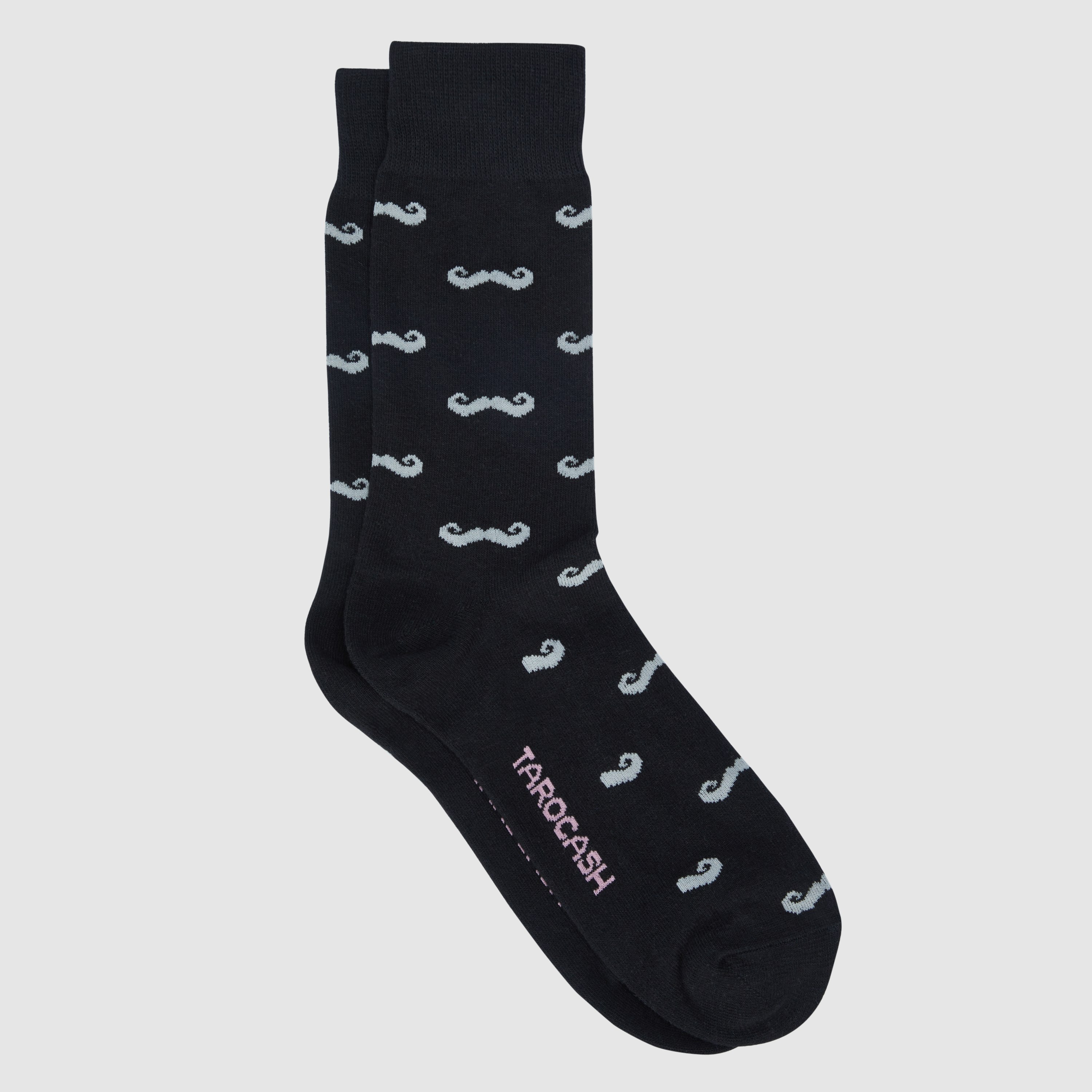 Black Moustache Sock | Men's Accessories | Tarocash AU
