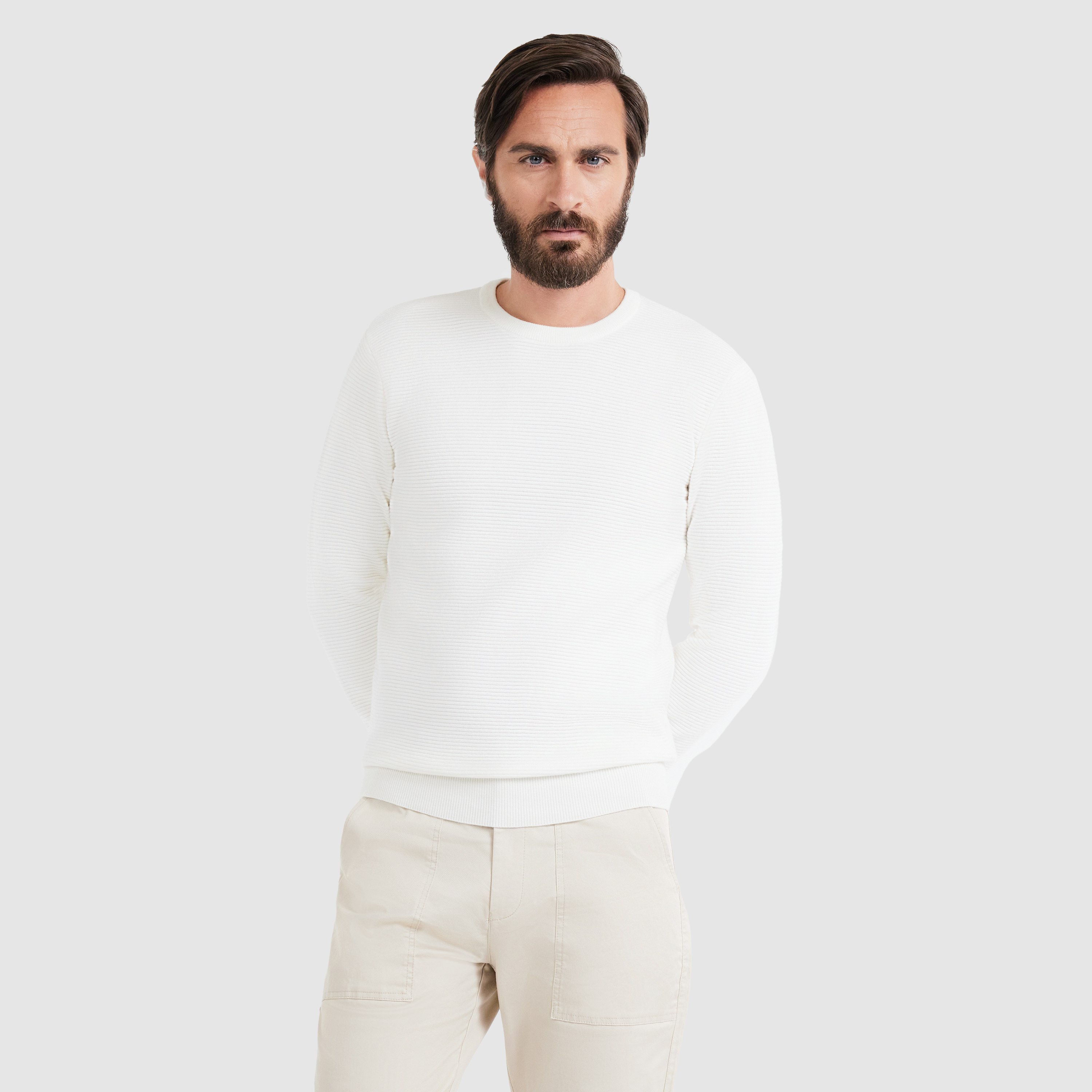 Winter White Gitano Luxe Touch Knit | Men's Tops | Tarocash NZ