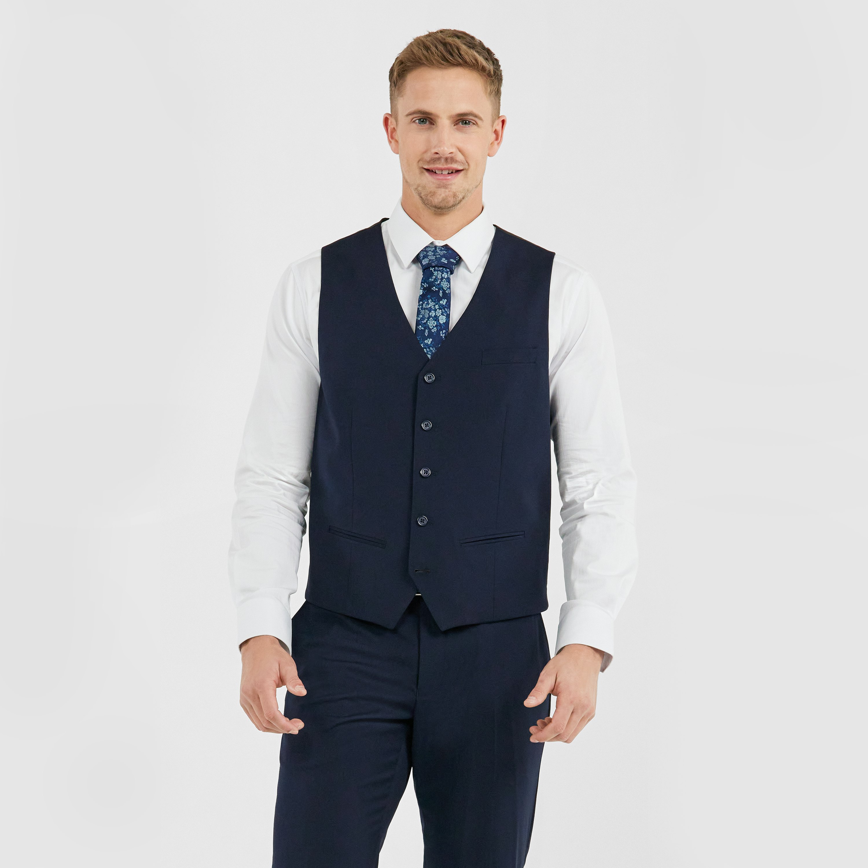 Navy Supreme Waistcoat | Men's Tops | Tarocash AU