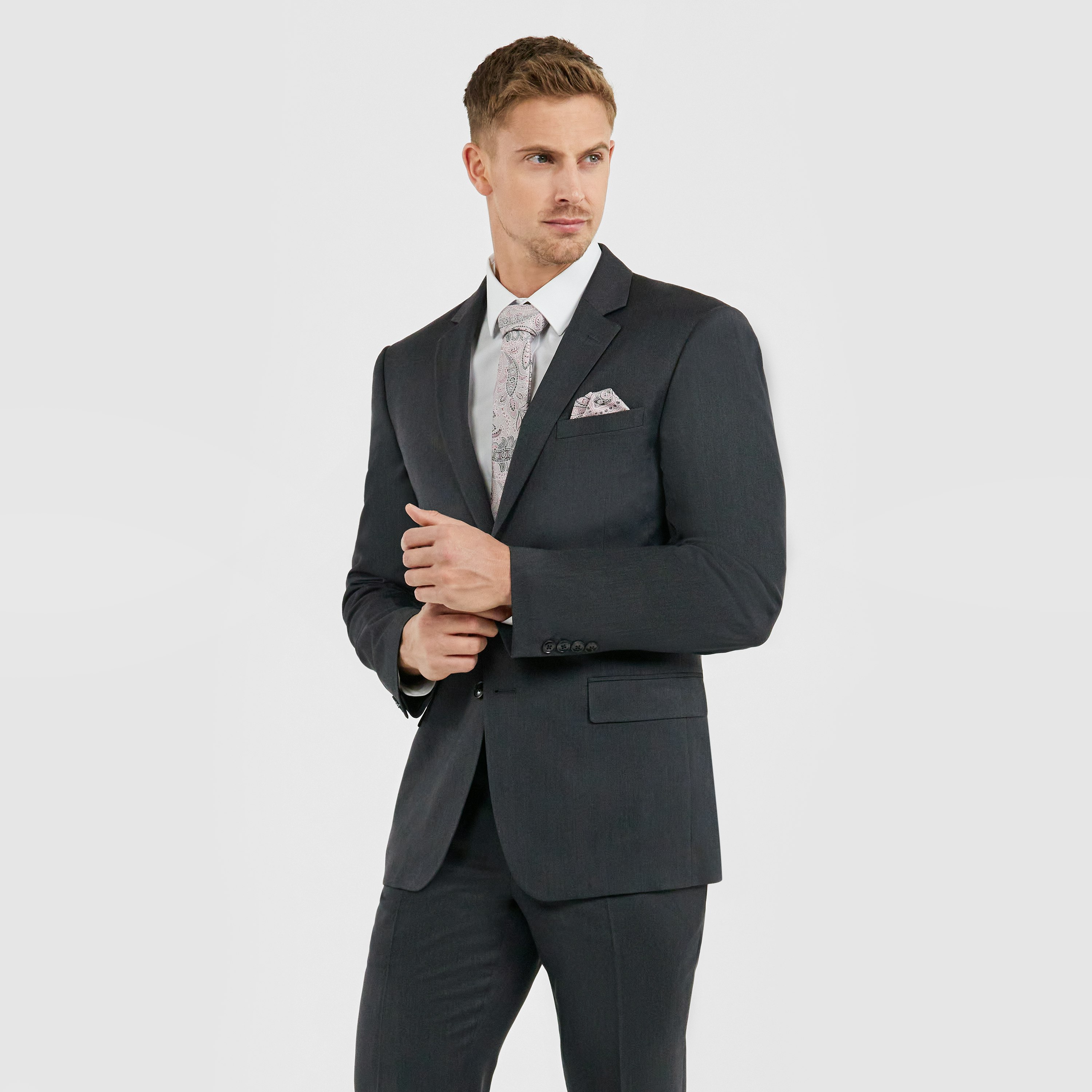 Dark Grey Chaz Suit Jacket | Men's Tops | Tarocash AU