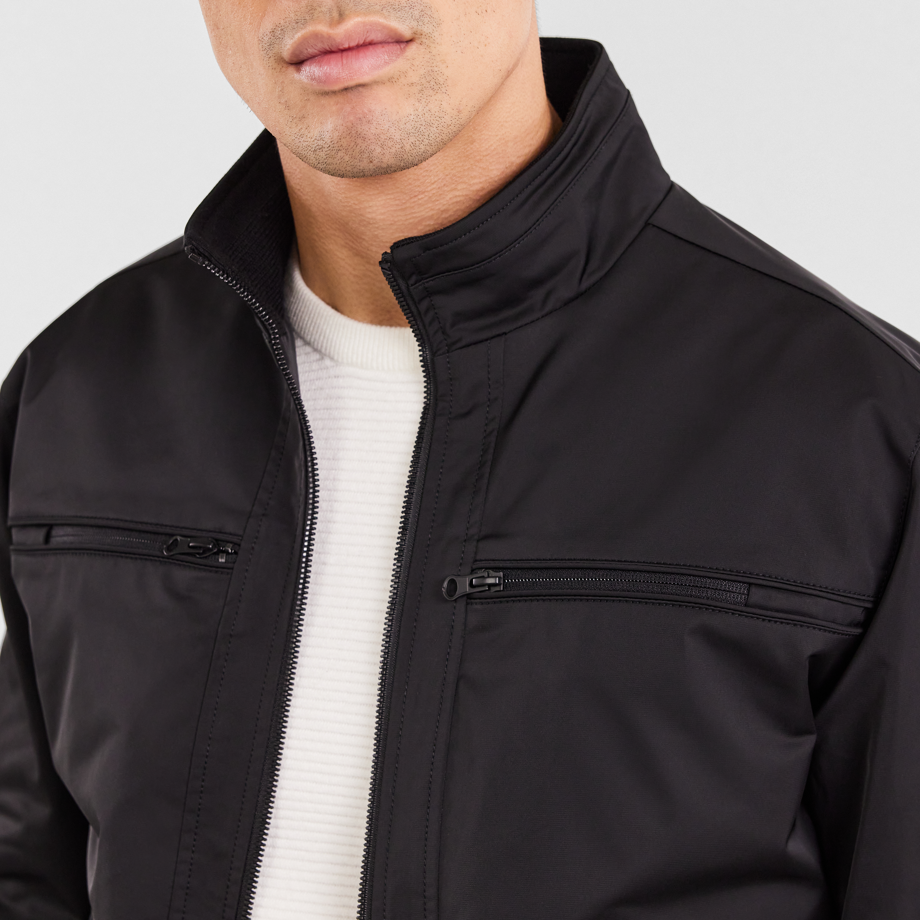 Black Nico Bomber Jacket | Men's Tops | Tarocash AU