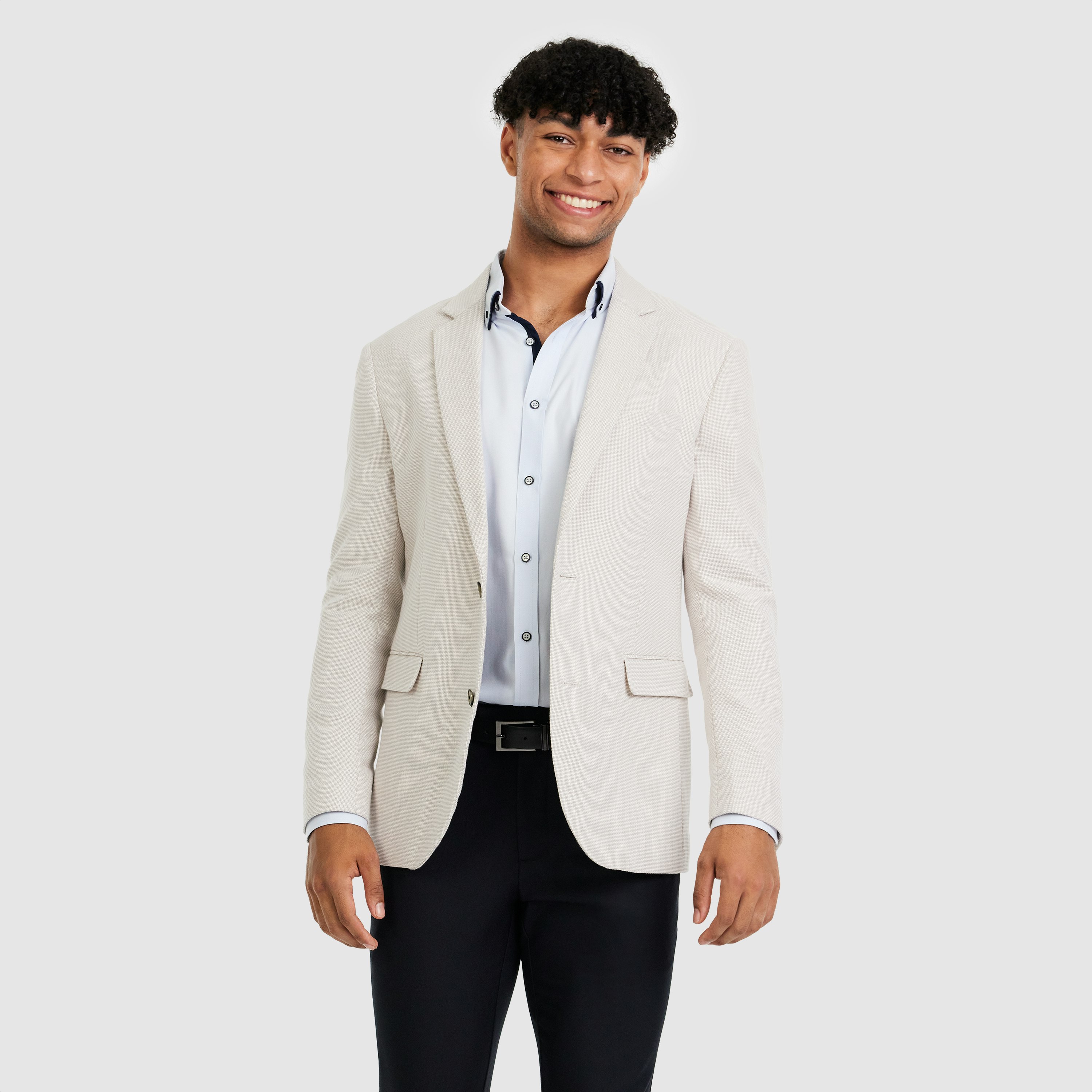 Natural Cordova Textured Blazer | Men's Tops | Tarocash AU