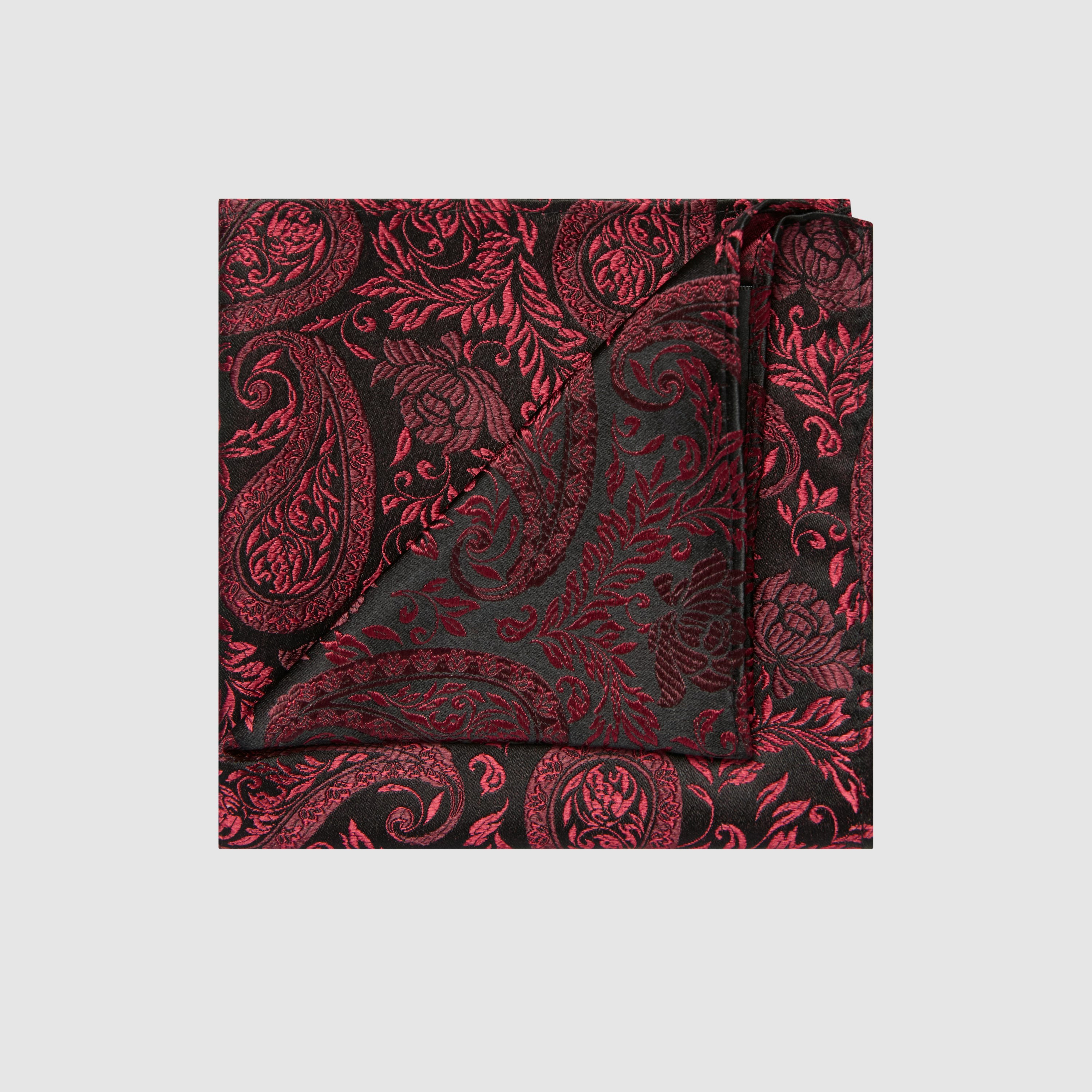 Red Rydal Silk Pocket Square | Men's Accessories | Tarocash AU