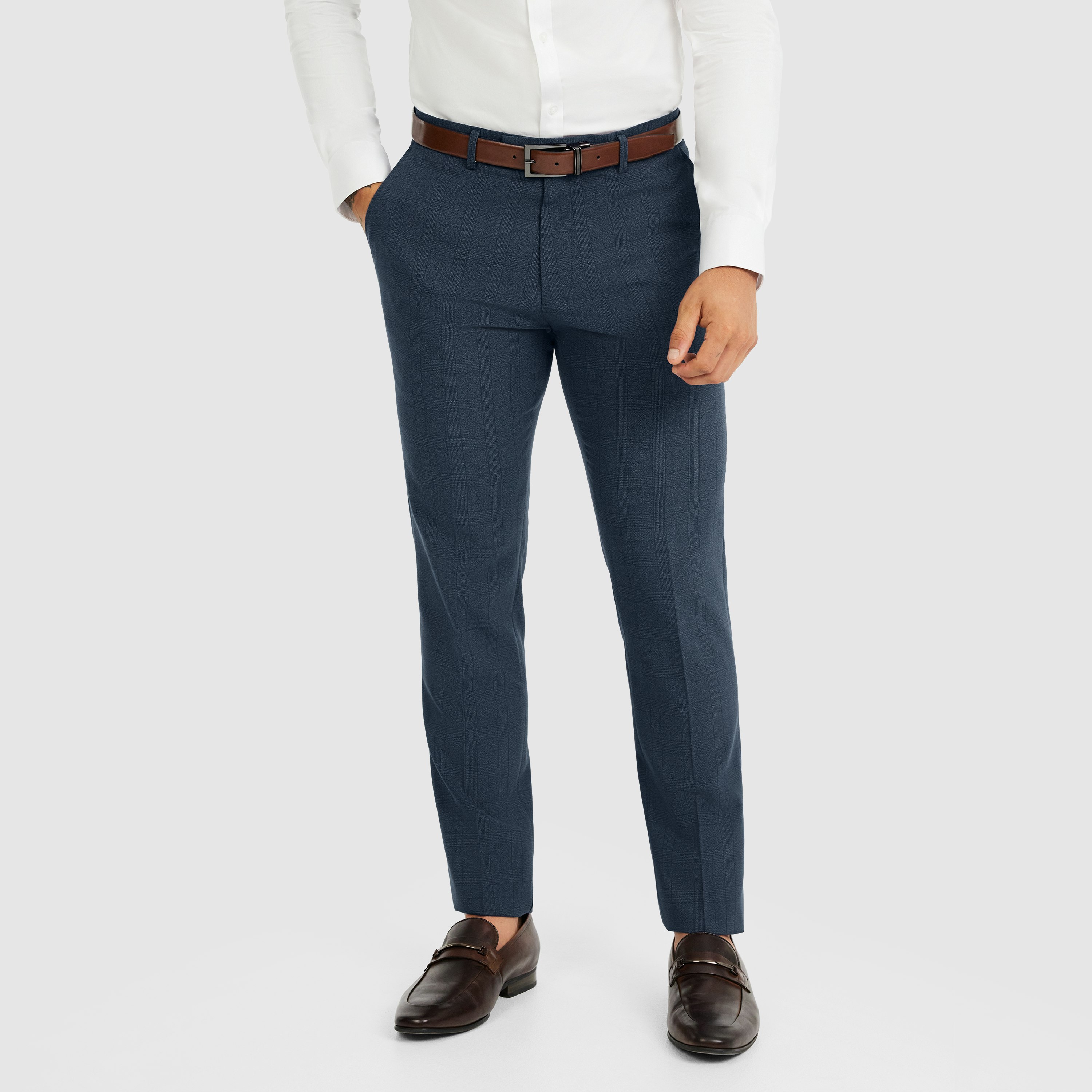 Blue Hasting Slim Check Pant | Men's Bottom | Tarocash AU