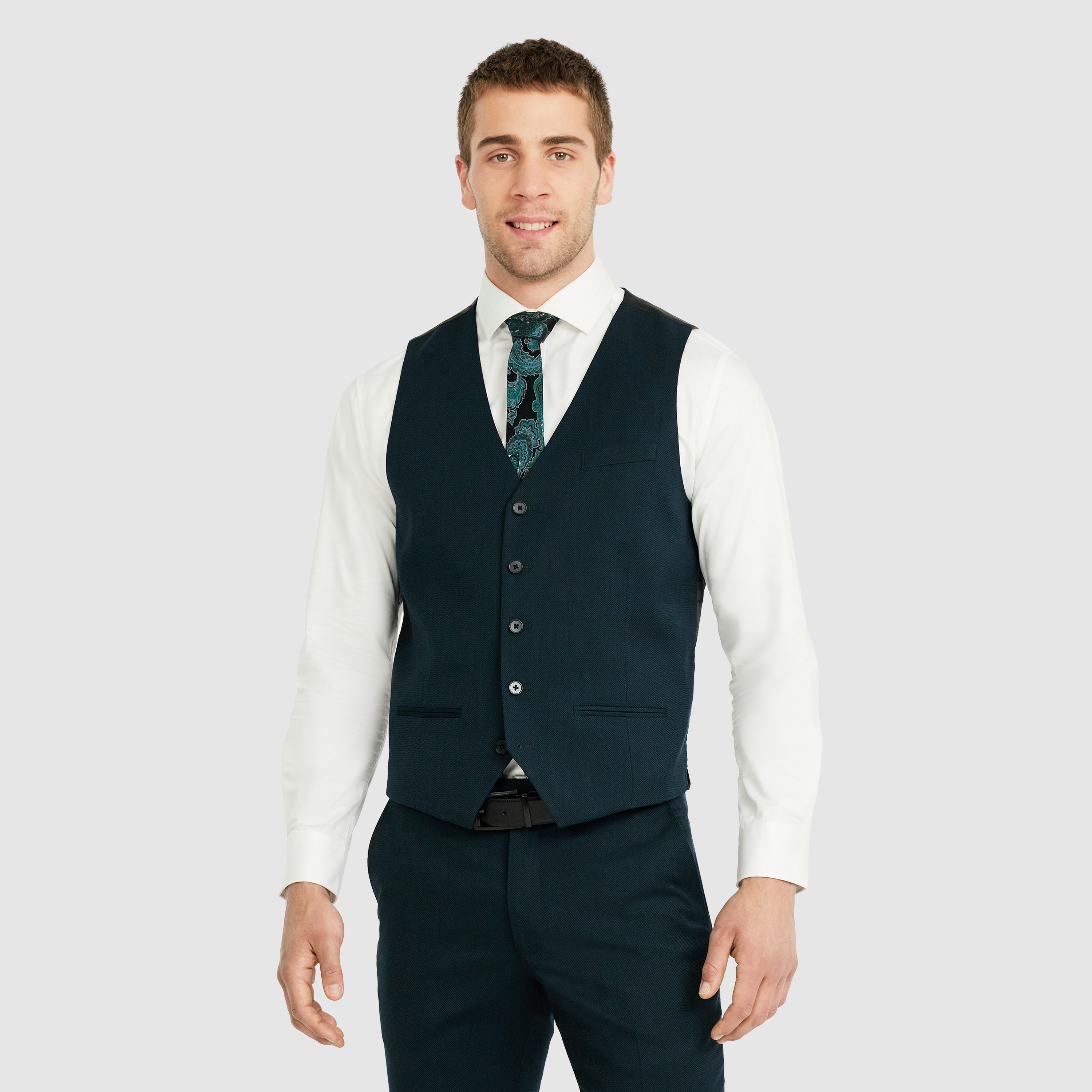 Green Blain Slim Waistcoat | Men's Tops | Tarocash AU